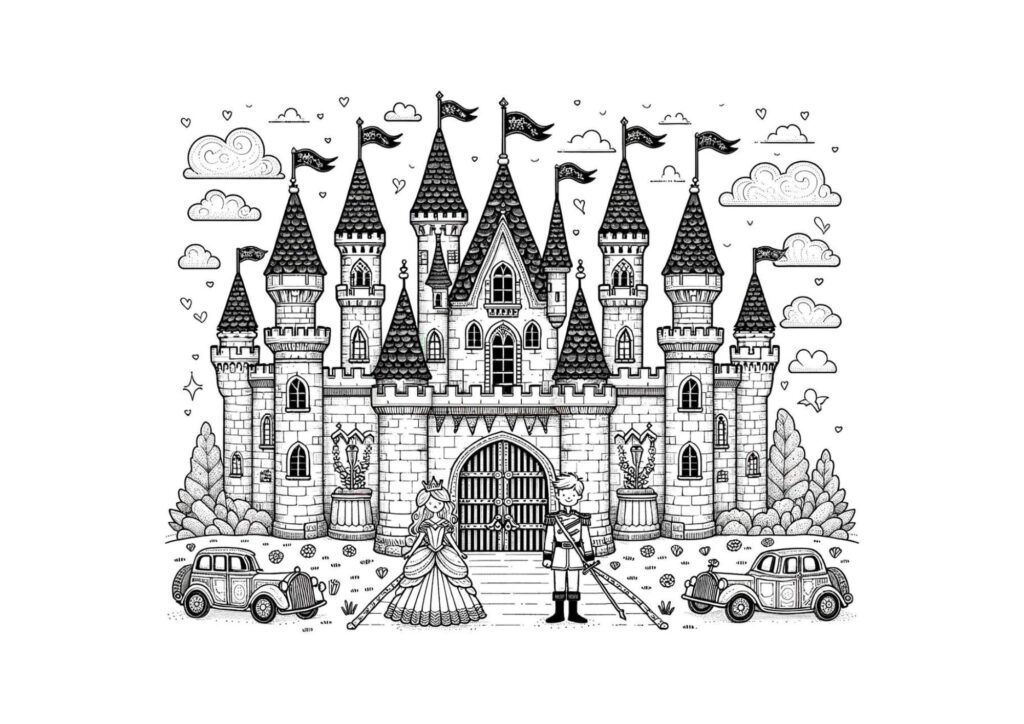Tegninger af prinsesser og prinser | Søde tegninger til børn