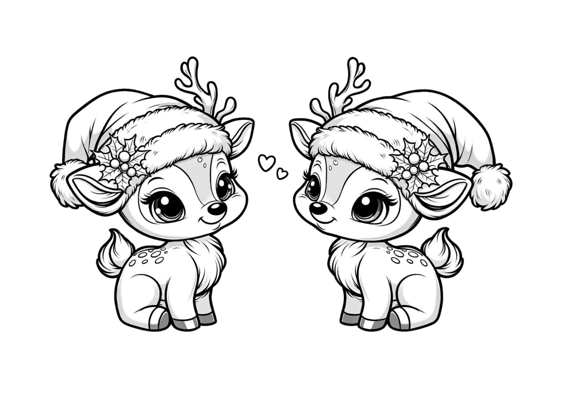 Tegning jul | Print og farvelæg julemænd, juletræ og nisser!