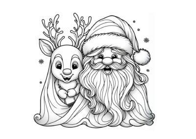 Tegning jul | Print og farvelæg julemænd, juletræ og nisser!