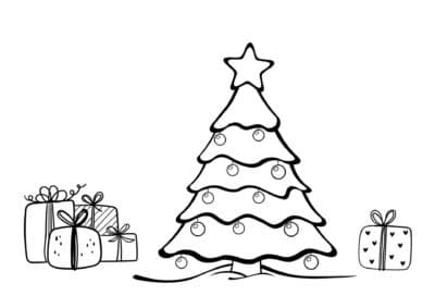 Tegning jul | Print og farvelæg julemænd, juletræ og nisser!