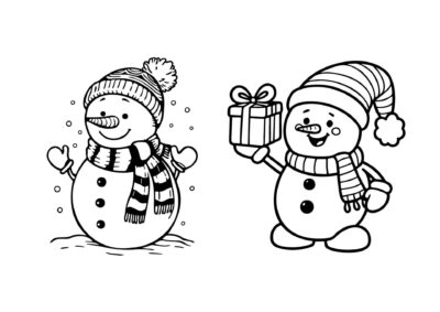 Tegning jul | Print og farvelæg julemænd, juletræ og nisser!