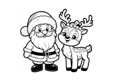 Tegning jul | Print og farvelæg julemænd, juletræ og nisser!