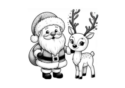 Tegning jul | Print og farvelæg julemænd, juletræ og nisser!