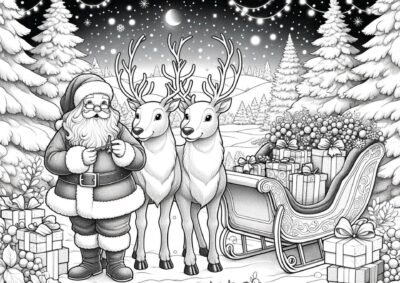 Tegning jul | Print og farvelæg julemænd, juletræ og nisser!