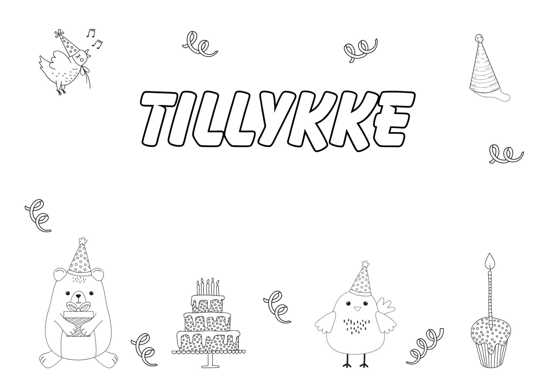 Tegninger med navne | Print en tegning med dit barns navn!