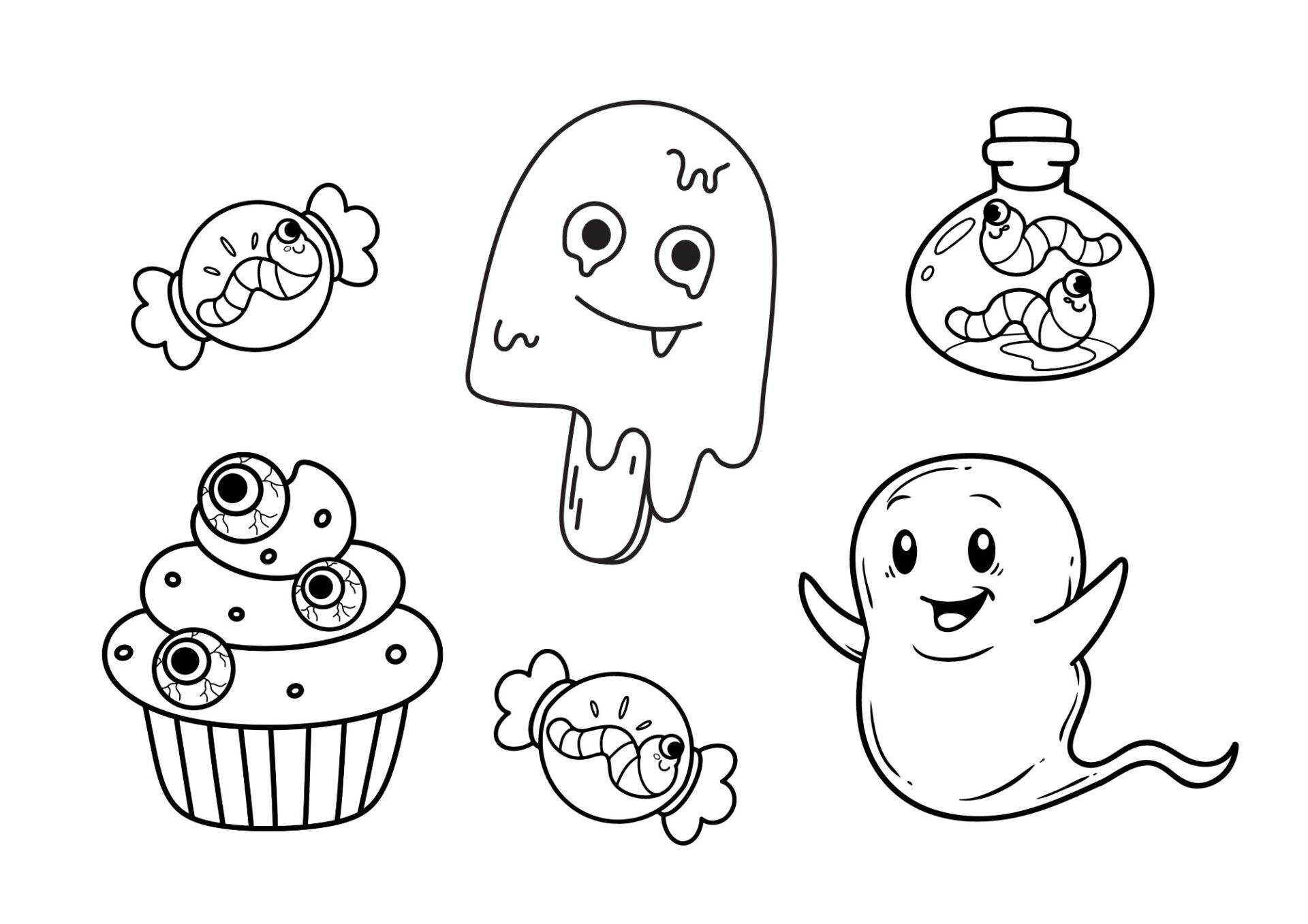 Print tegninger til Halloween | Print tegning hvis du tør!