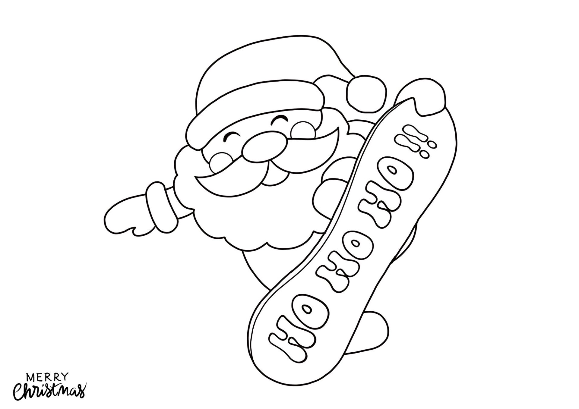 Tegninger af julemanden – Print gratis og farvelæg tegninger