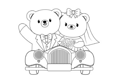 Tegninger af bamser | Print bamser til farvelægning via PDF