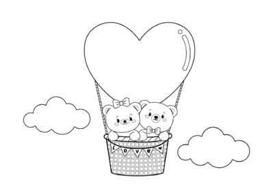 Tegninger af bamser | Print bamser til farvelægning via PDF