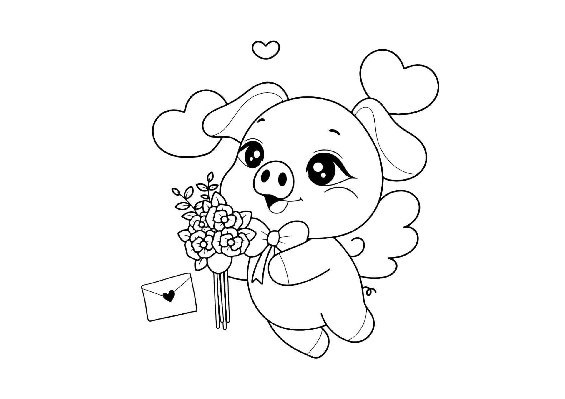 Tegninger af hjerter ️ Print hjerter til farvelægning ️