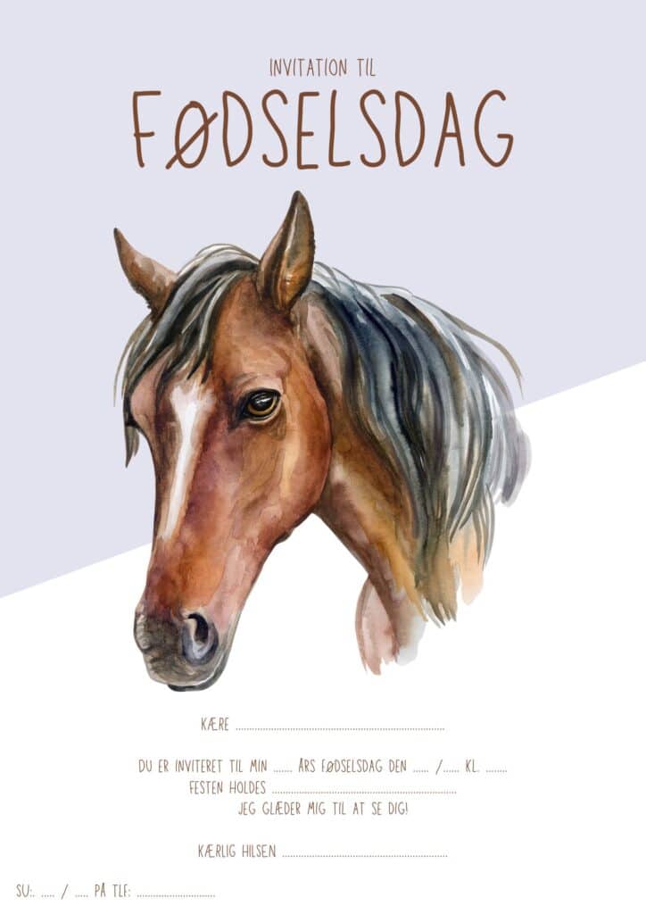 Print invitationer til fødselsdag | GRATIS invitationer