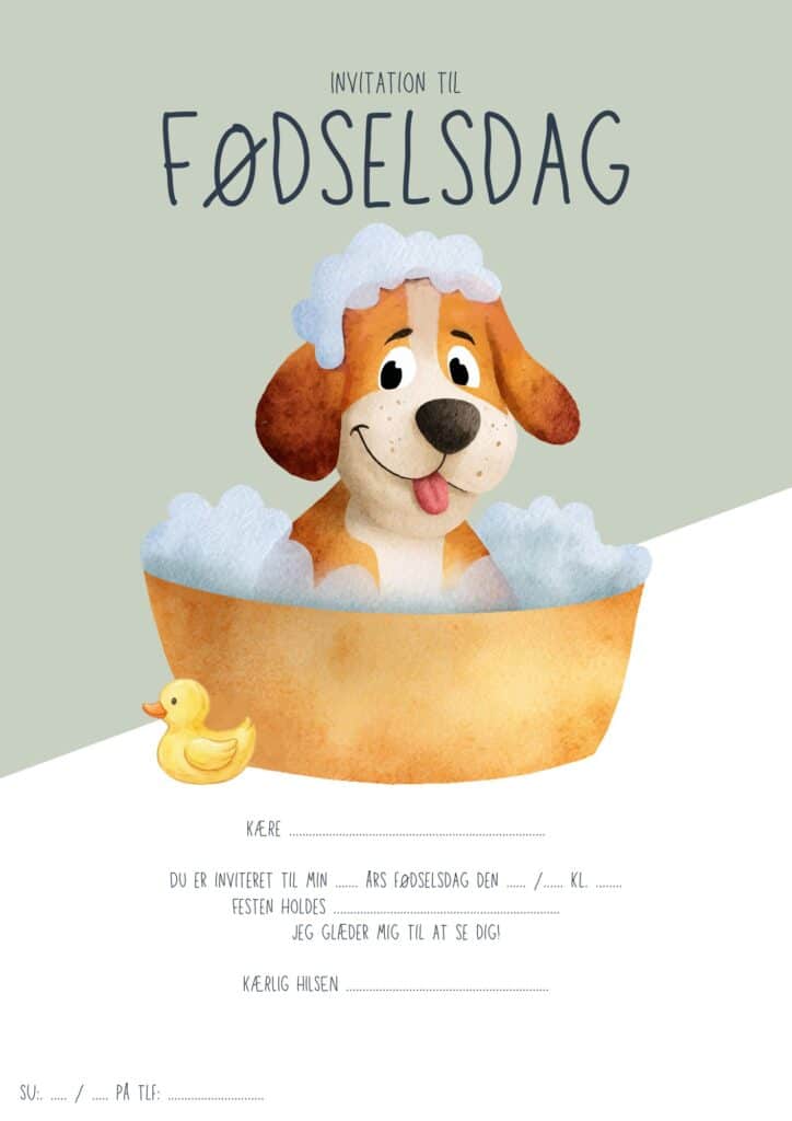 Print invitationer til fødselsdag | GRATIS invitationer